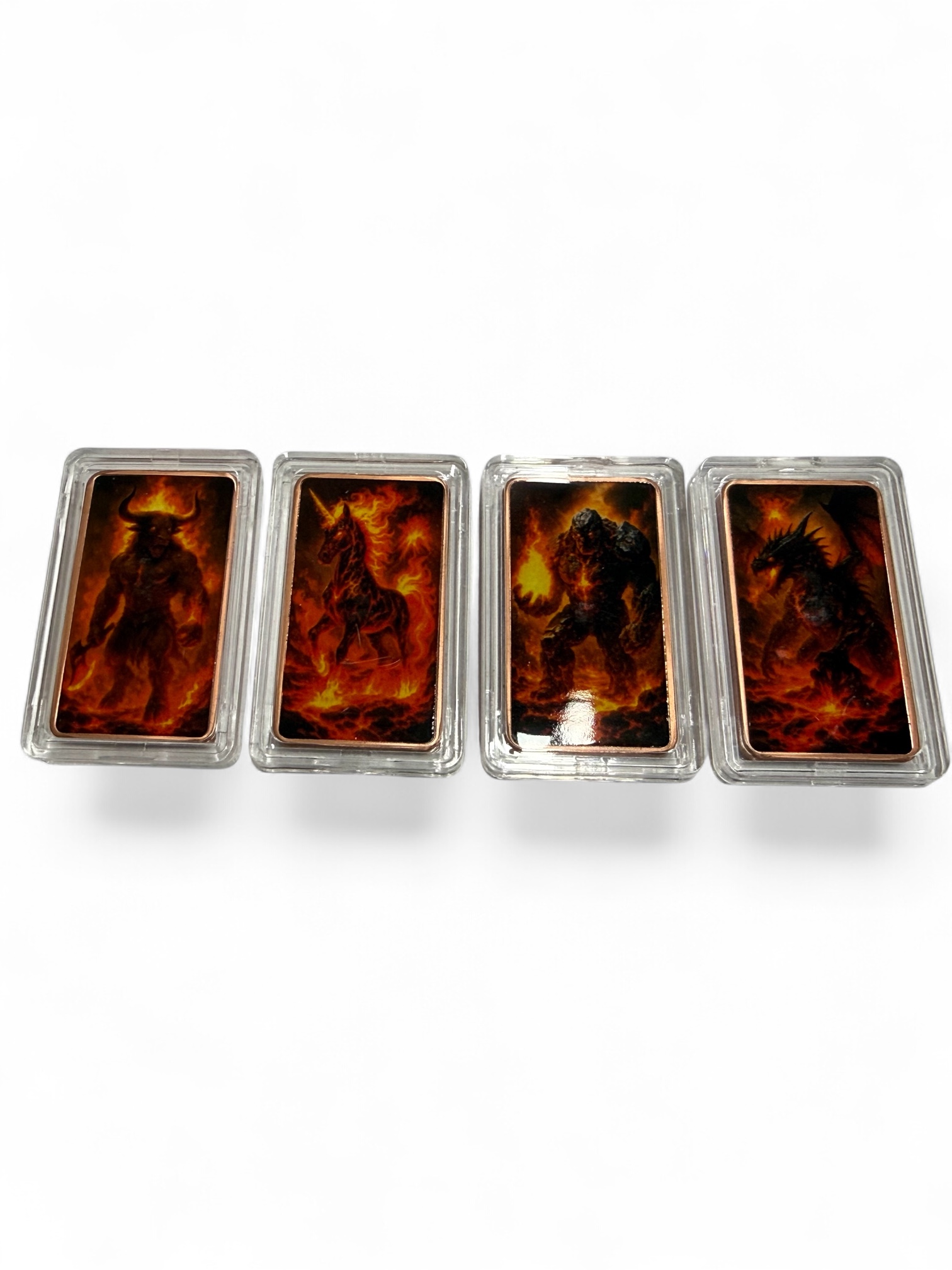 Mystic Guardians of Fire 1oz Fine Copper Bar Set (4 Designs) - Berwick ...